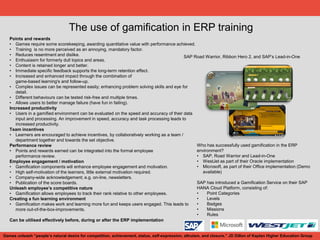 Gamification in ERP training | PDF | Educational Video Games | Video ...