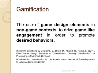 Gamification / Social Gamification of Education | PPTX