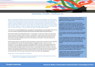 Gamification of health – healthcare 3.0 | PDF | Internet | Computing
