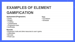 GAMIFICATION REPORT.pptx | Educational Video Games | Video Game Genres