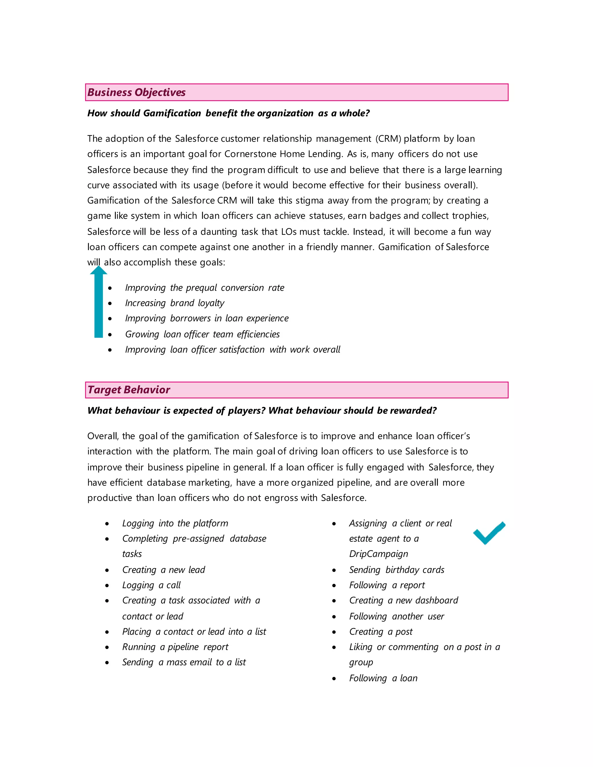 Gamification Project- Salesforce | DOCX