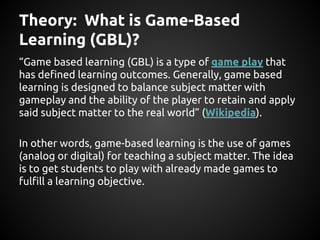 Gamification vs. Game-Based Learning - Theories, Methods, and ...