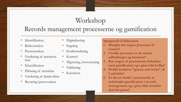 Gamification workshop Tine Weirsøe | PPT