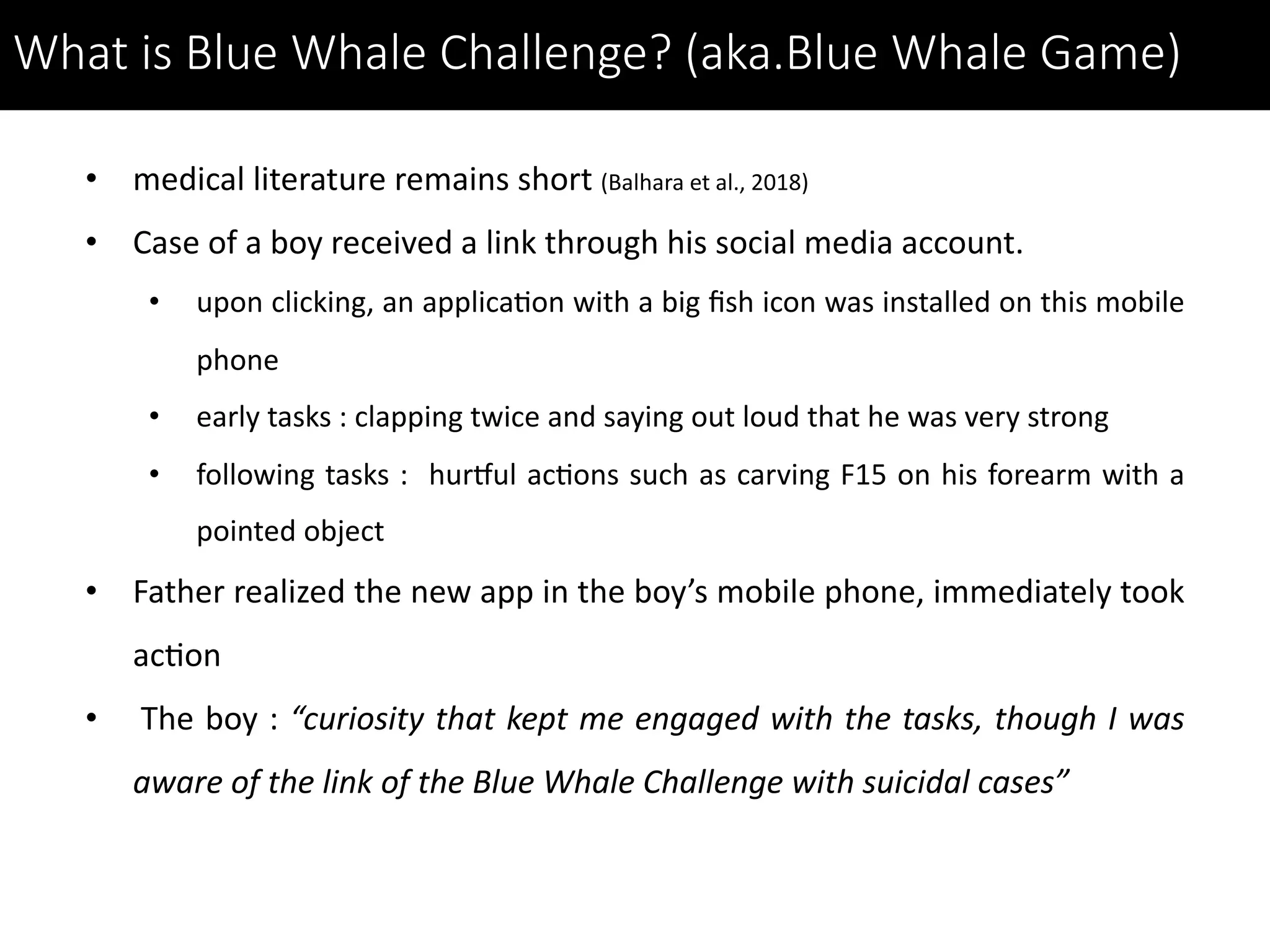 The Deadly Gamification Challenge of #BlueWhale | PPT