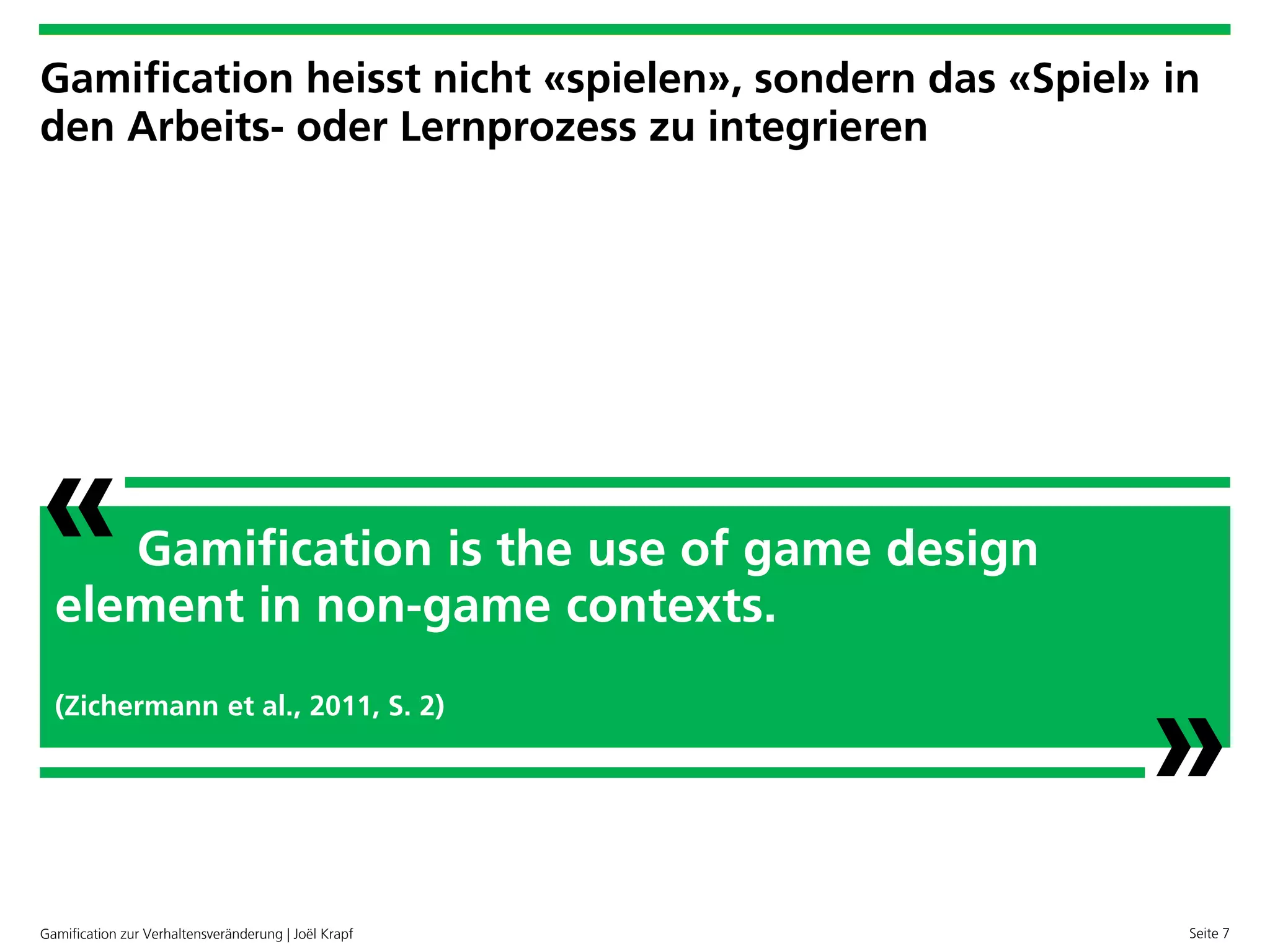 Gamification zur Verhaltensveränderung in Wandelprozessen