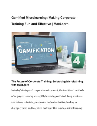 Gamified Microlearning_ Making Corporate Training Fun and Effective ...