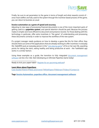 Gamify your paperless transition | PDF | Desktop Publishing | Computer ...