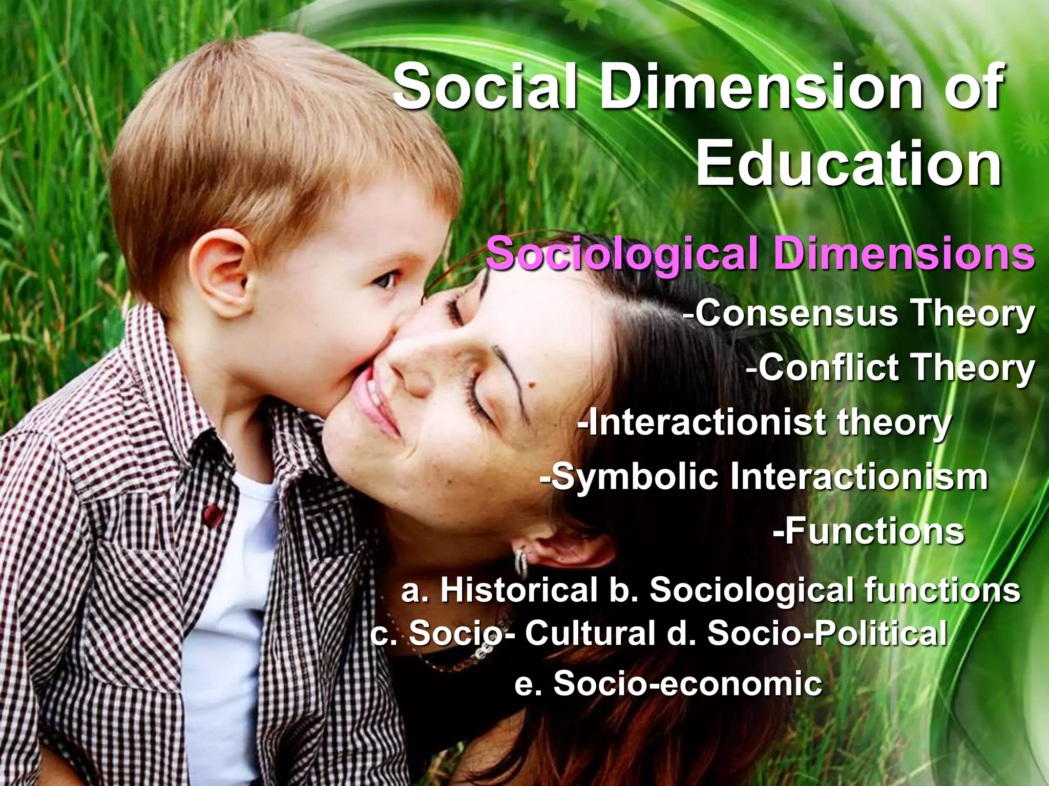 Introduction to the Social Dimension of Education (gamilla, vinson ...