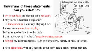 Gaming addiction for Junior School | PPT