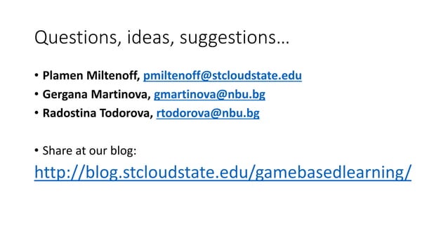 Gaming and gamification in academic and library settings | PPT