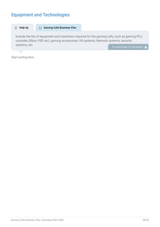 Gaming Cafe Business Plan Example | PDF