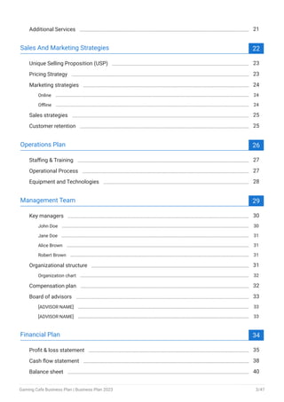 Gaming Cafe Business Plan Example | PDF