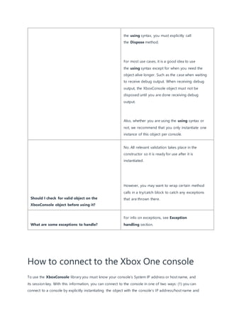 Gaming console technology documentation taking xbox one as referrence ...