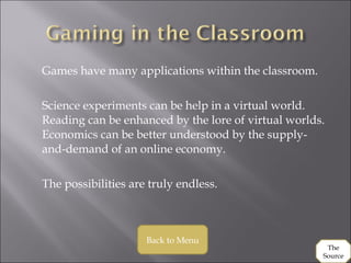 Gaming In Education | PPT