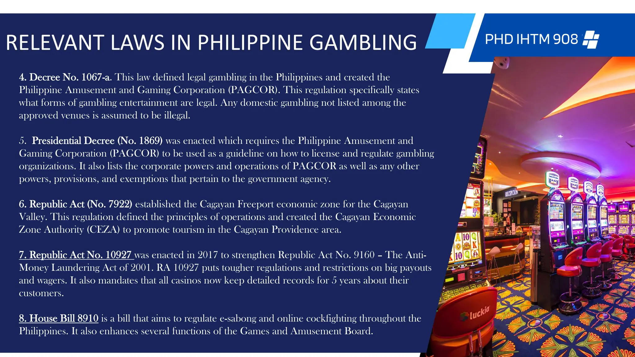 GAMING LAW LAWS AND REGULATIONS PRESENTATION | PPTX