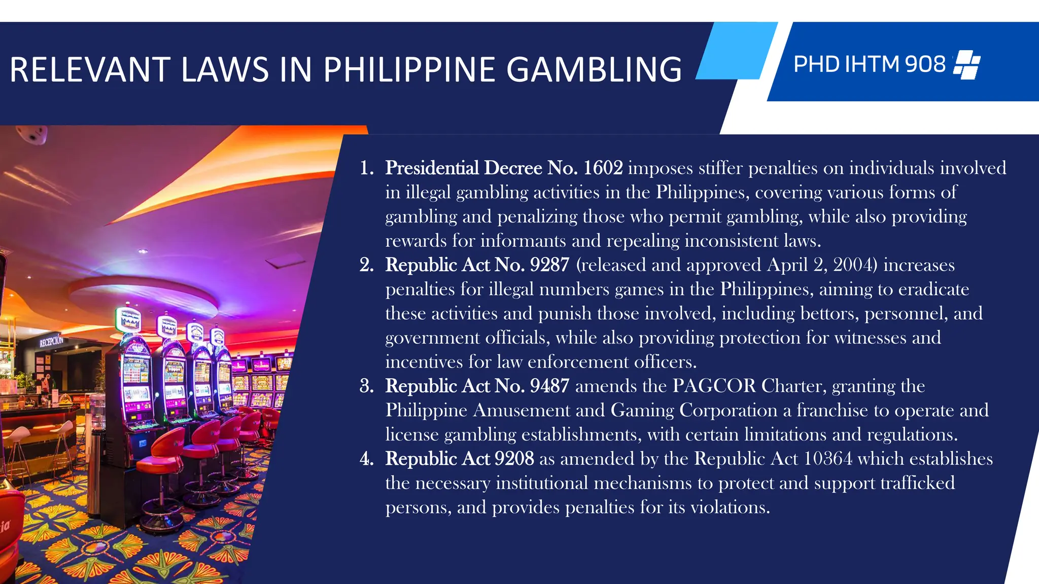 GAMING LAW LAWS AND REGULATIONS PRESENTATION | PPTX