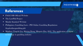 GAMING LAW LAWS AND REGULATIONS PRESENTATION | PPTX