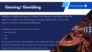 GAMING LAW LAWS AND REGULATIONS PRESENTATION | PPTX