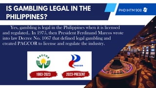 GAMING LAW LAWS AND REGULATIONS PRESENTATION | PPTX