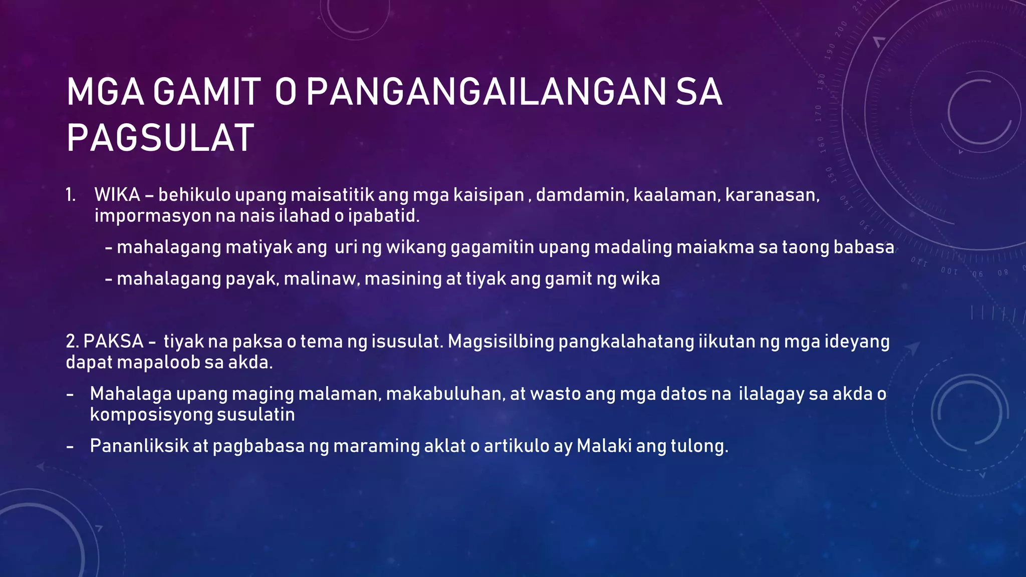 Gamit at Pangngailangan ng Pagsulat.pptx