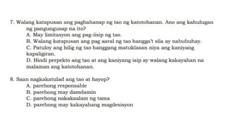 Gamit ng Isip at Kilos-loob sa Sariling Pagpapasya.pptx