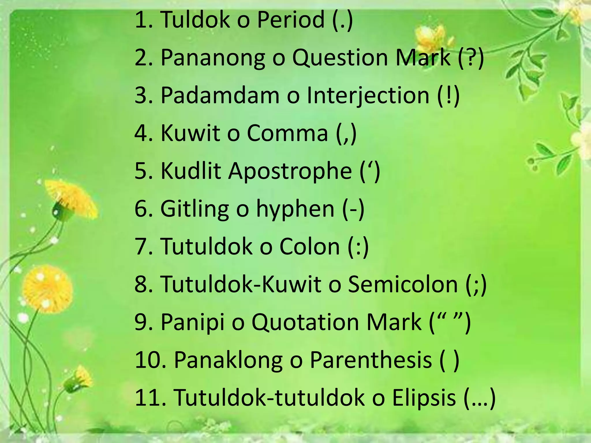 Gamit ng mga bantas | PPTX