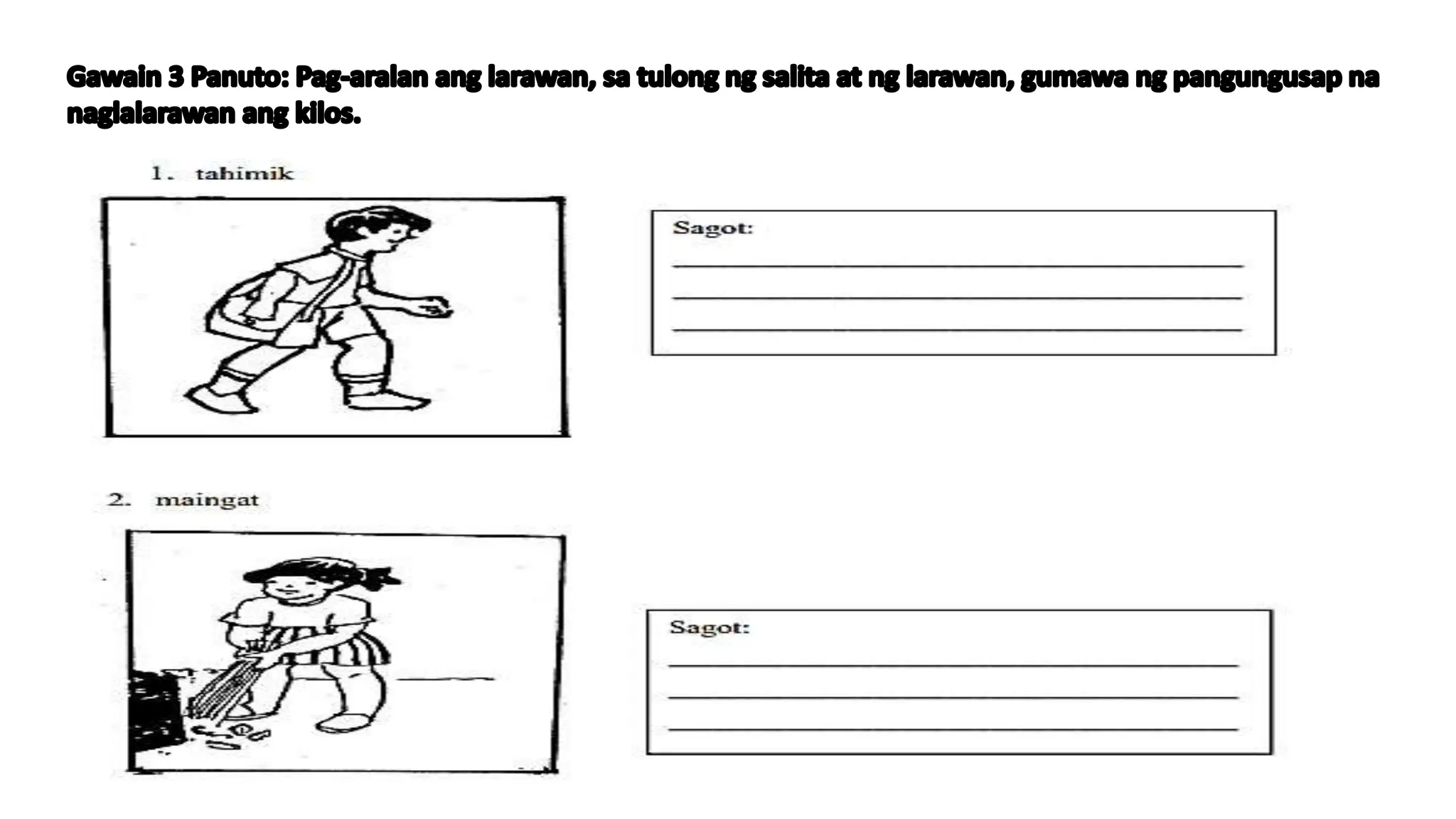 Gamit ng Pang-abay sa Paglalarawan ng Kilos- Quarter 3 - FILIPINO 5 ...