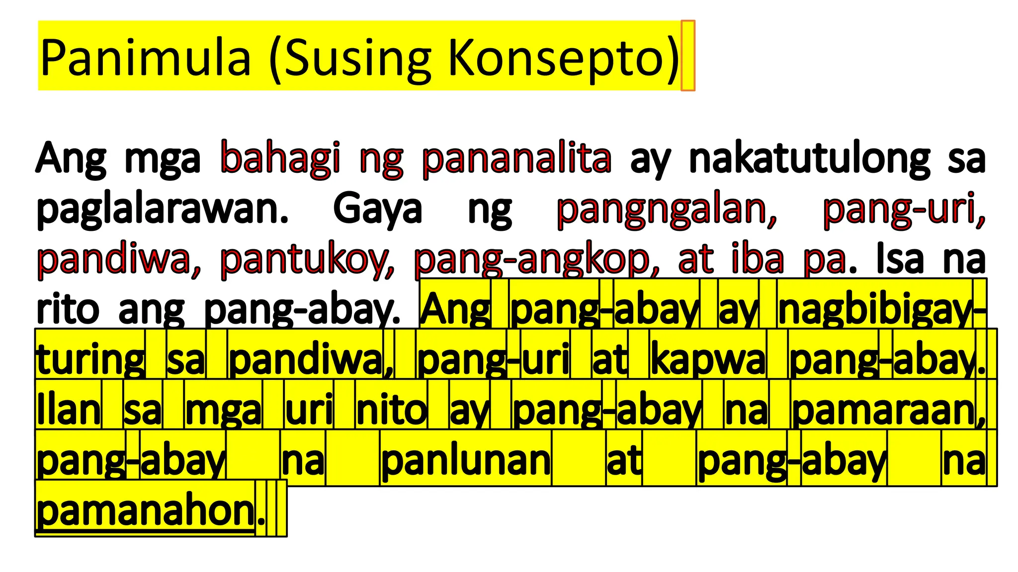 Gamit ng Pang-abay sa Paglalarawan ng Kilos- Quarter 3 - FILIPINO 5 ...