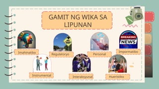 Gamit ng Wika sa Lipunan. Komunikasyon pptx | PPTX