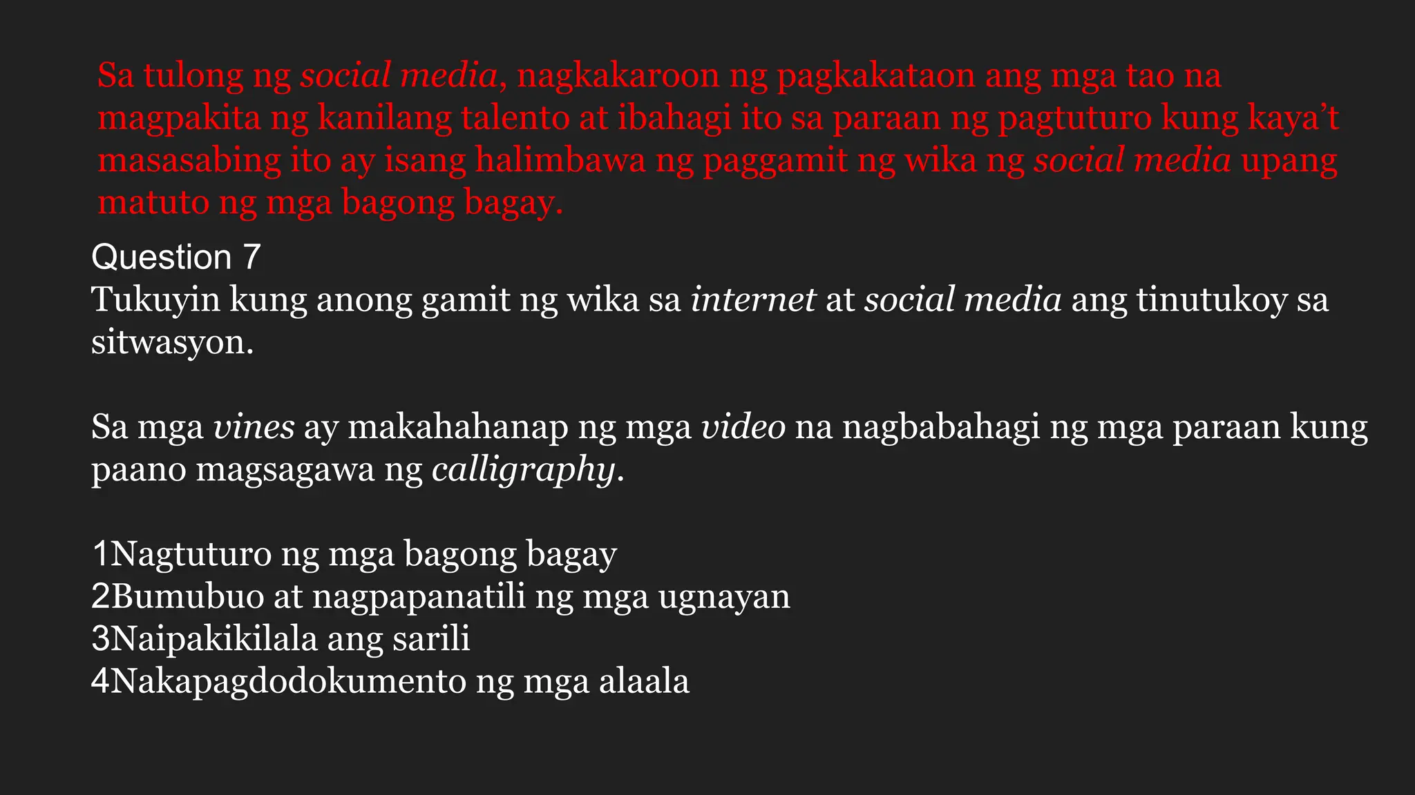 gamit ng wika sa social media KOMUNIKASYON AT PANANALIKSIK SA WIKA AT KULTURANG PILIPINO.pptx