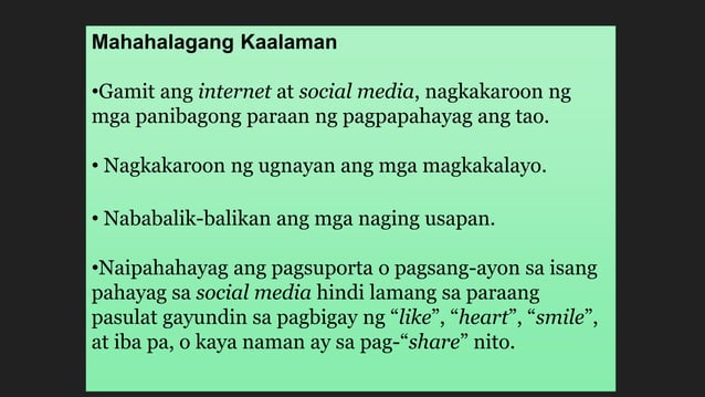 gamit ng wika sa social media KOMUNIKASYON AT PANANALIKSIK SA WIKA AT KULTURANG PILIPINO.pptx