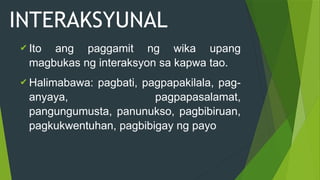 Mga Gamit ng Wika_Komunikasyon at Pananaliksik sa Wika at Kulturang ...