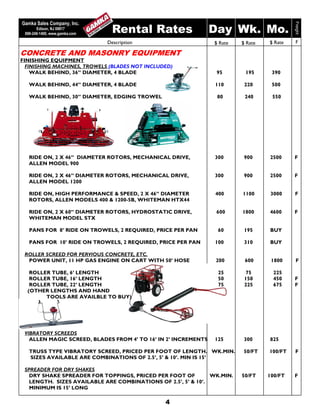 Gamka Construction Equipment Rental | PDF | Home Appliances | Home & Garden