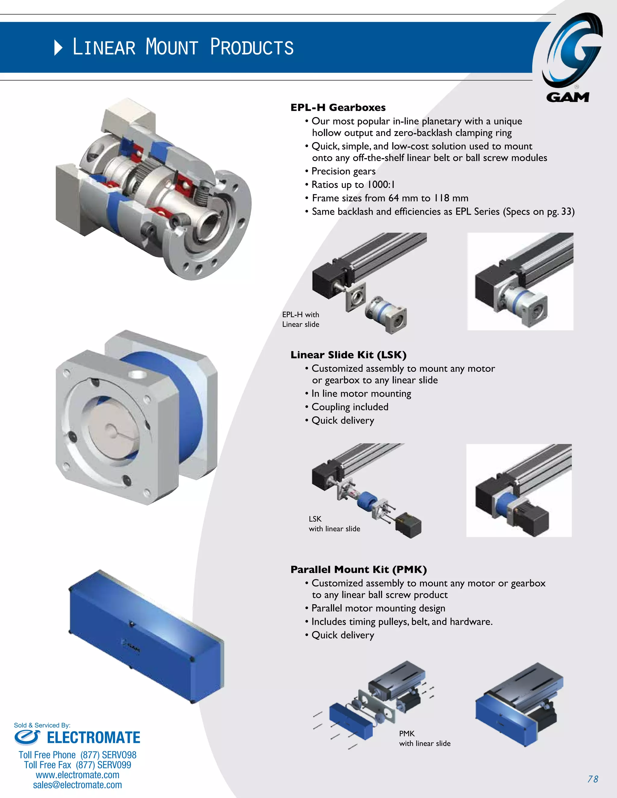 Gam linear mount_products_catalog | PDF