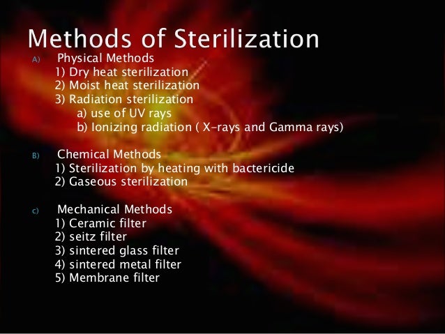 Gamma rays sterilization