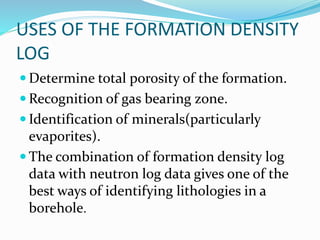 Gamma gamma log | PPTX | Geology | Science