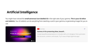 Gamma tips para la realizacion de nuevas presentaciones | PPTX