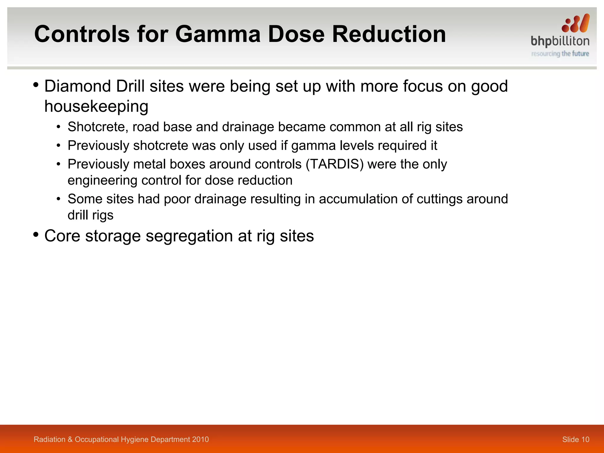 Gamma dose reduction for underground diamond drillers lawrence | PDF