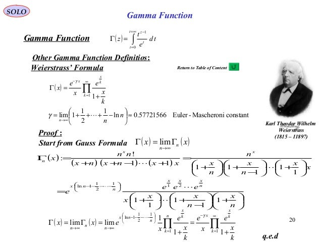Gamma function
