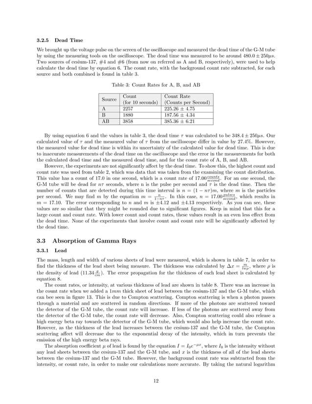 Radioactivity -- The Absorption of Gamma Rays by Matter | PDF ...