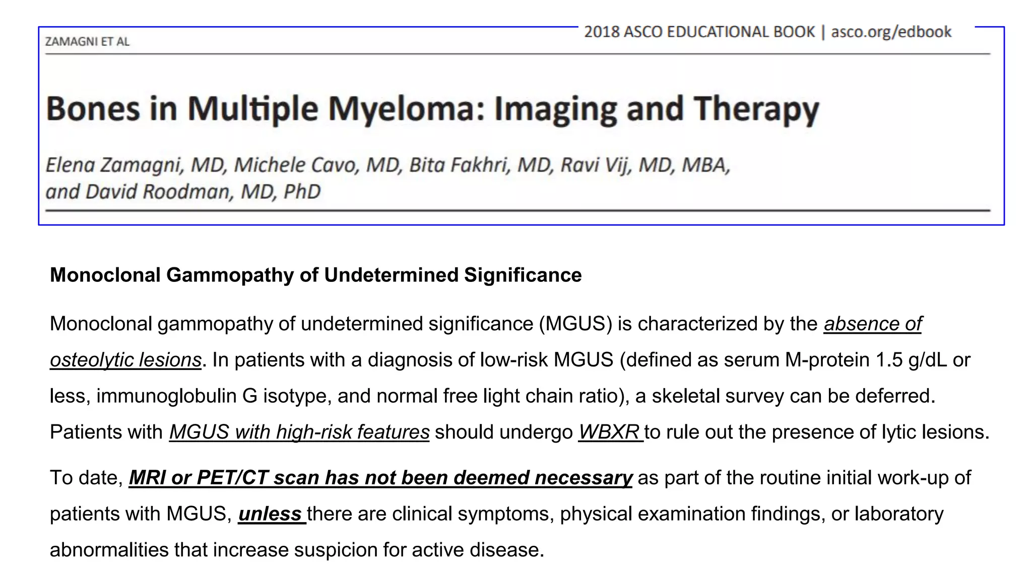 Gammapatias monoclonales. Actualizacion imagen diagnostica | PDF