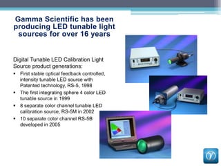 Tunable Multi-Channel LED light source for sensor testing and ...