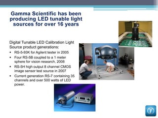 Tunable Multi-Channel LED light source for sensor testing and ...