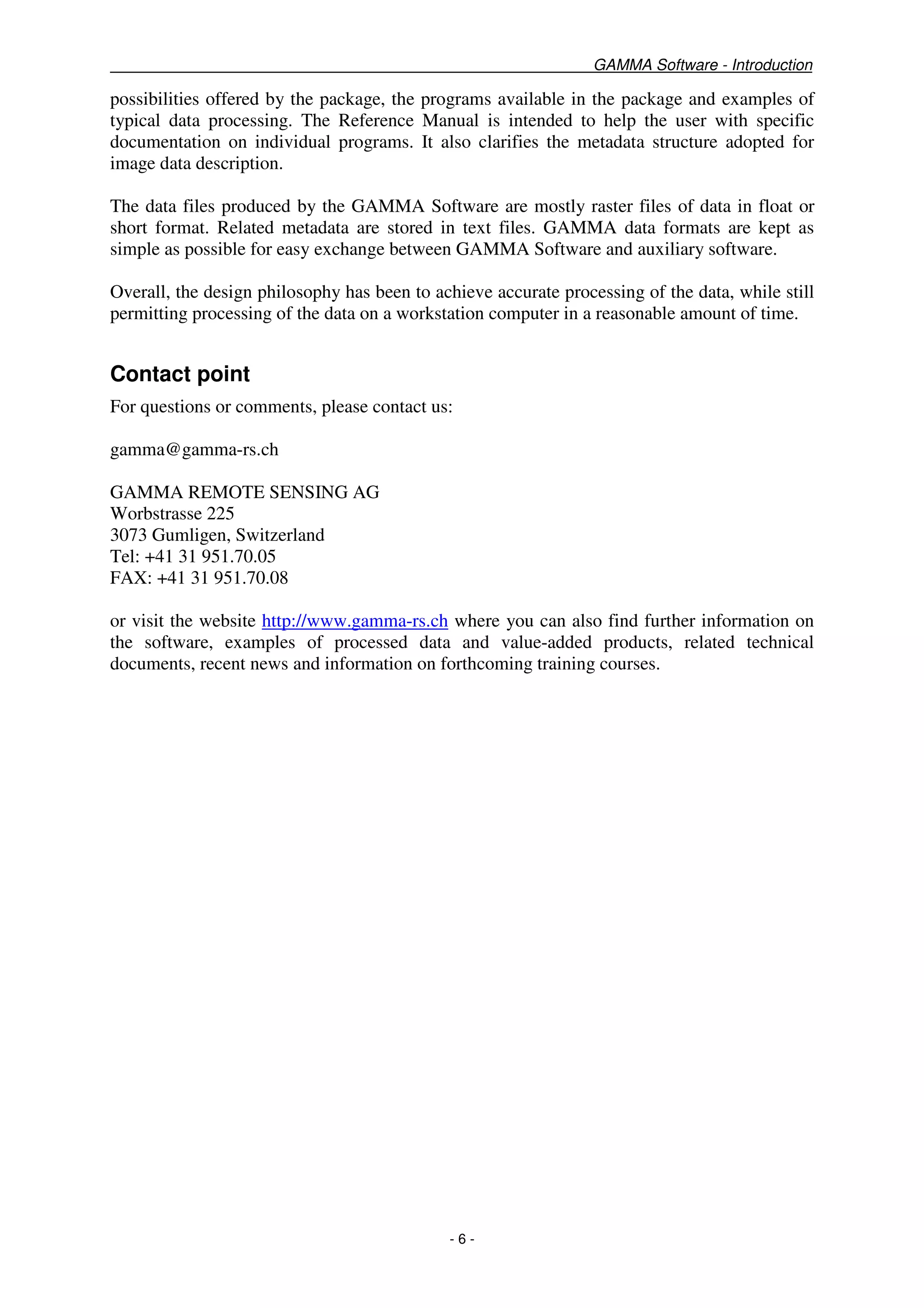 Gamma software introduction | PDF