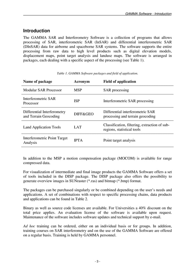 Gamma software introduction | PDF