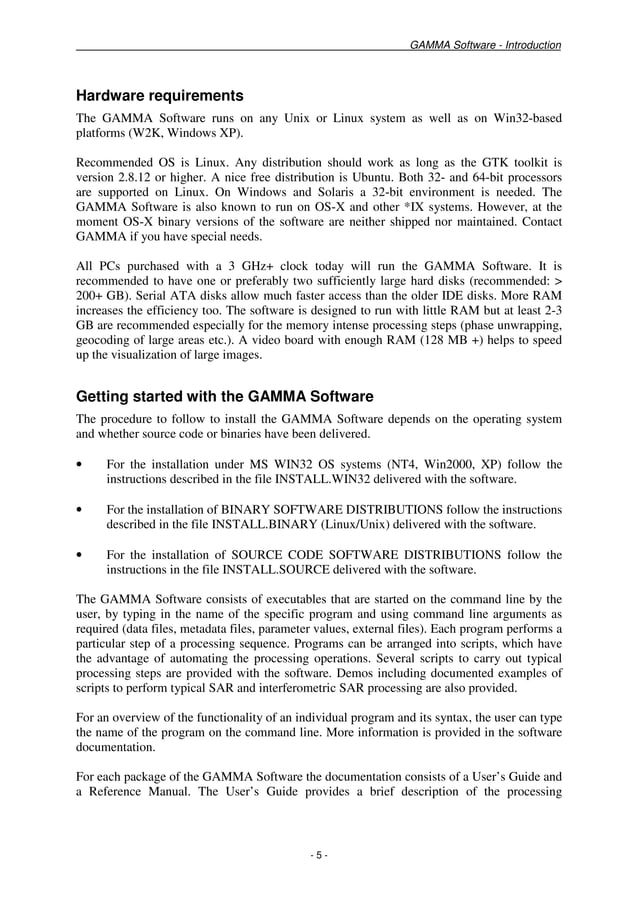 Gamma software introduction | PDF