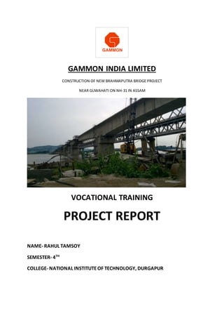 Training under Gammon India Ltd. in Guwahati | DOCX