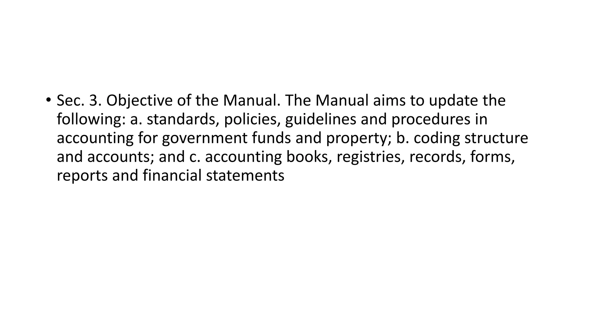 Government Accounting Manual for National Government Agencies | PPTX