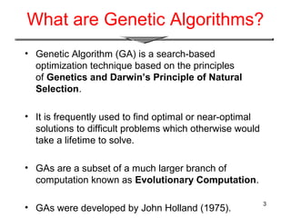 Genetic Algorithms - GAs | PPT