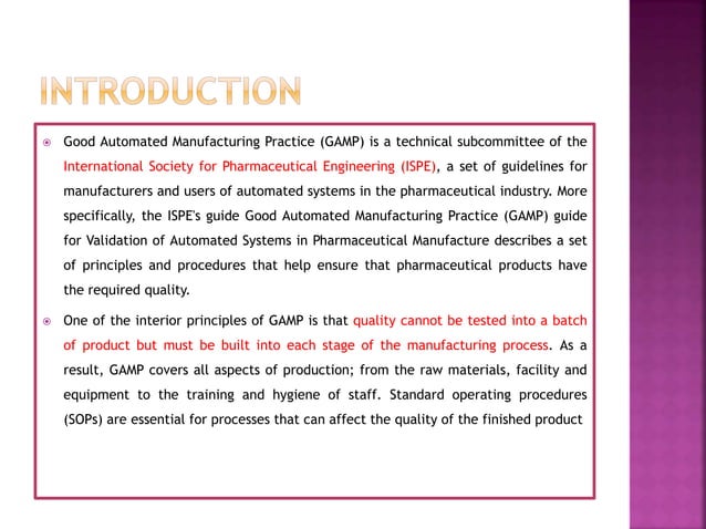 Good Automated Manufacturing Practices | PPTX